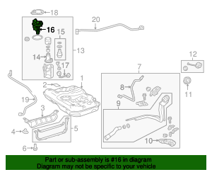 2015-2017 Toyota Camry Fuel Pump Hanger 77024-06153 | Toyota Parts Center