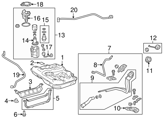2012-2017 Toyota Camry Fuel Pump And Sender Assembly 77020-06286 ...