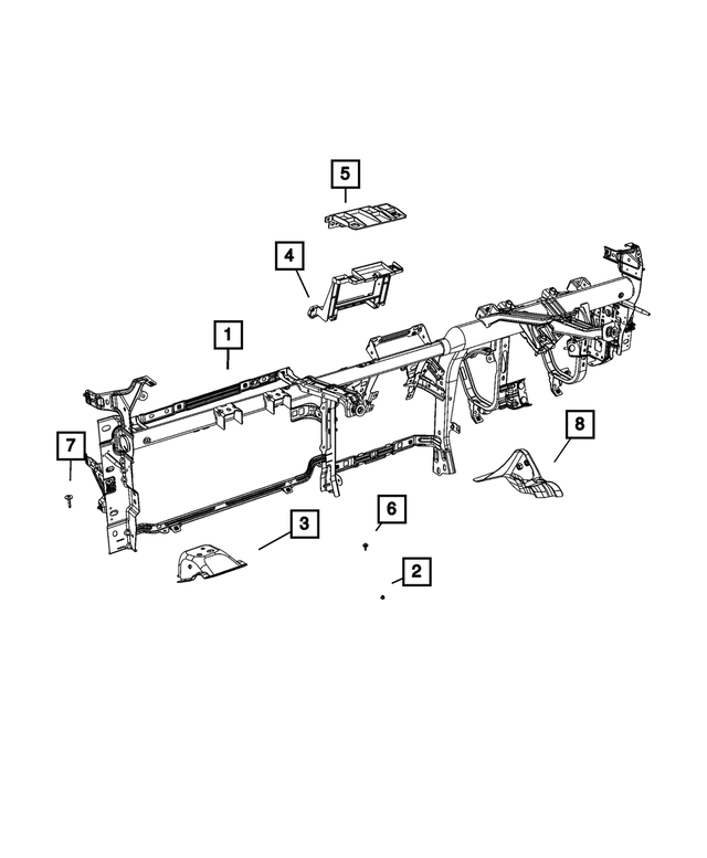 2020-2022 Ram Instrument Panel Bracket 68366490AB | Mopar Online Parts