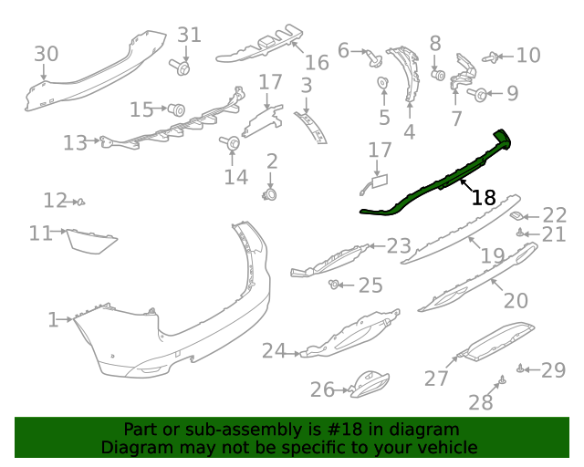 2021-2023 Jaguar F-Pace Lower Molding T4A38154LML | JaguarParts.com