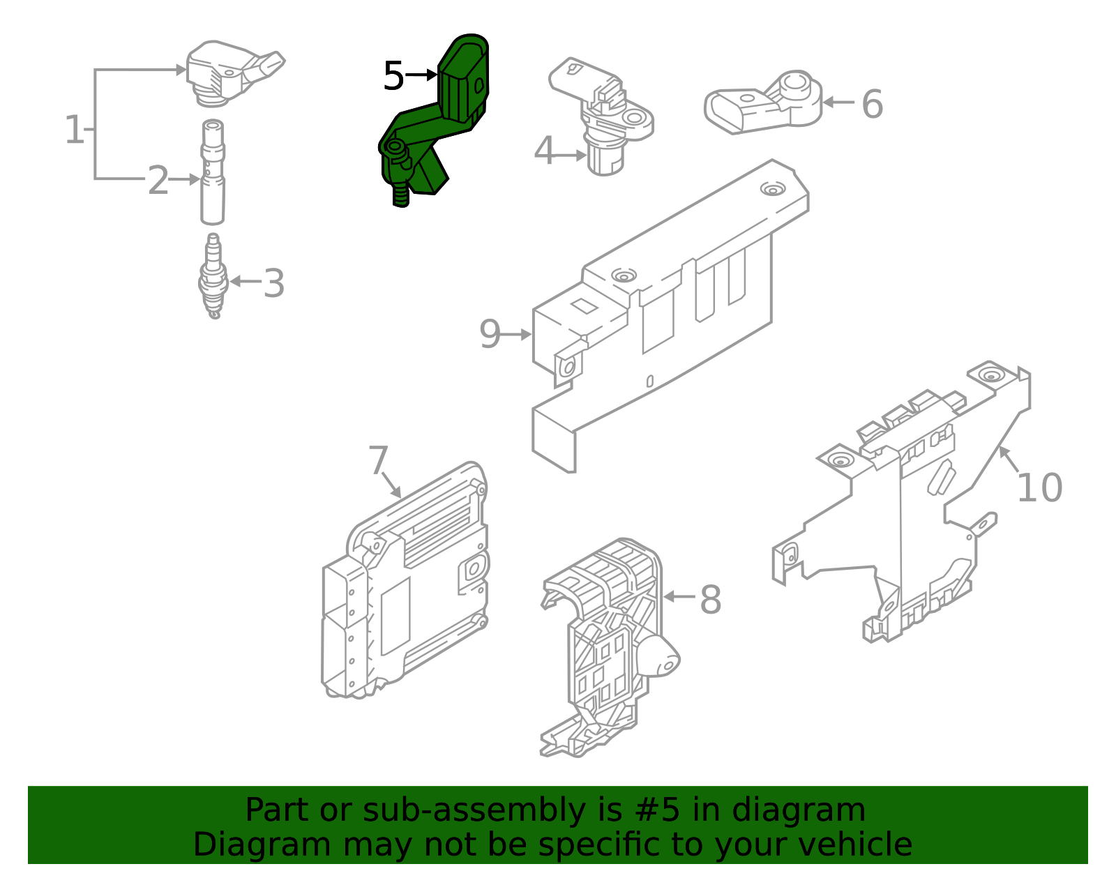 05E-906-433-E - Engine Crankshaft Position Sensor 2013-2025 Volkswagen ...