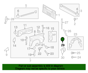 2014-2021 Toyota Tundra Fuel Door 77351-0C090 | Toyota Parts Center