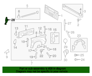 OEM 2007-2021 Toyota Tundra Tailgate Hinge (Left) Part # 66102-0C021 ...