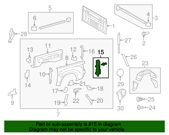 65506-0C050 - Rear Panel - 2014-2021 Toyota Tundra | OEM Genuine Toyota ...