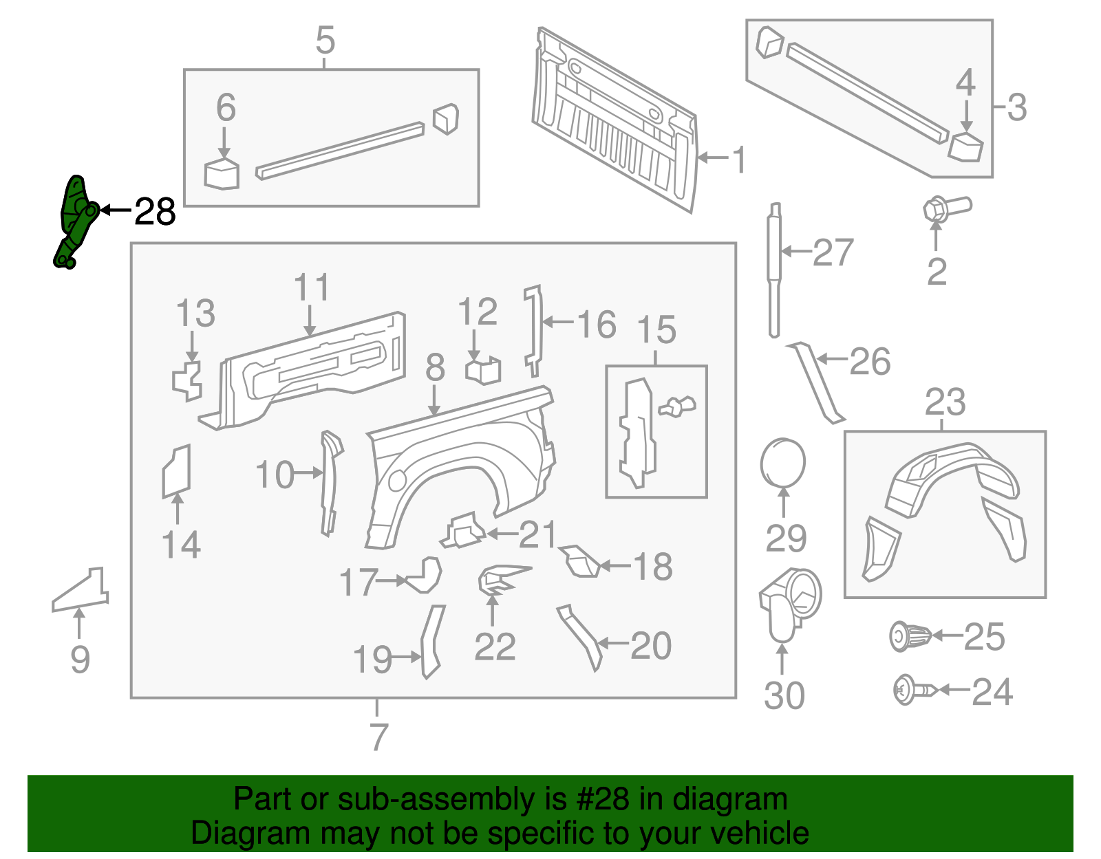 2007-2021 Toyota Tundra 2007-2021 Toyota Tundra - Tailgate Hinge (Left ...
