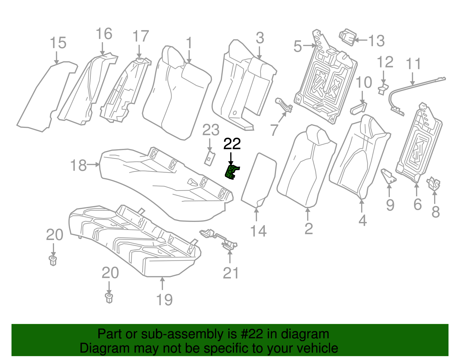 73733-06040-B1 - 2018-2021 Toyota Camry - Cover, Child Restraint Seat ...