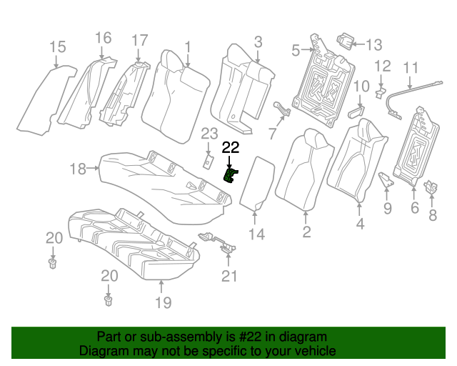 2018-2024 Toyota Cover, Child Restraint Seat Base 73733-06040-C0 ...