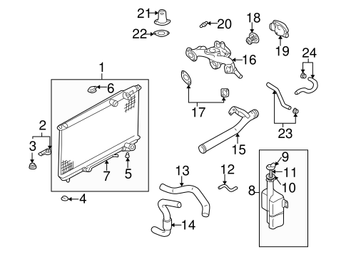 Radiator & Components for 2006 Kia Optima | Kia.Parts Store