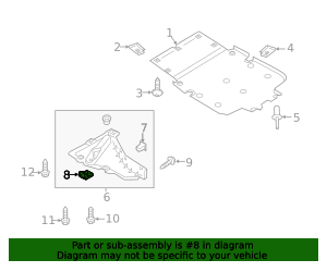 2015-2025 Audi Ft Fender Liner U-Nut WHT-005-296 | Audi USA Parts