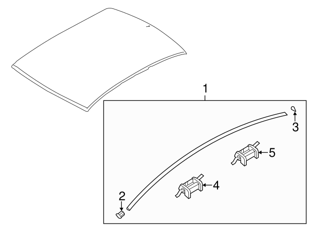 2011-2016 Kia Optima Roof Molding - Driver's Side (LH) 81675-2T001 ...