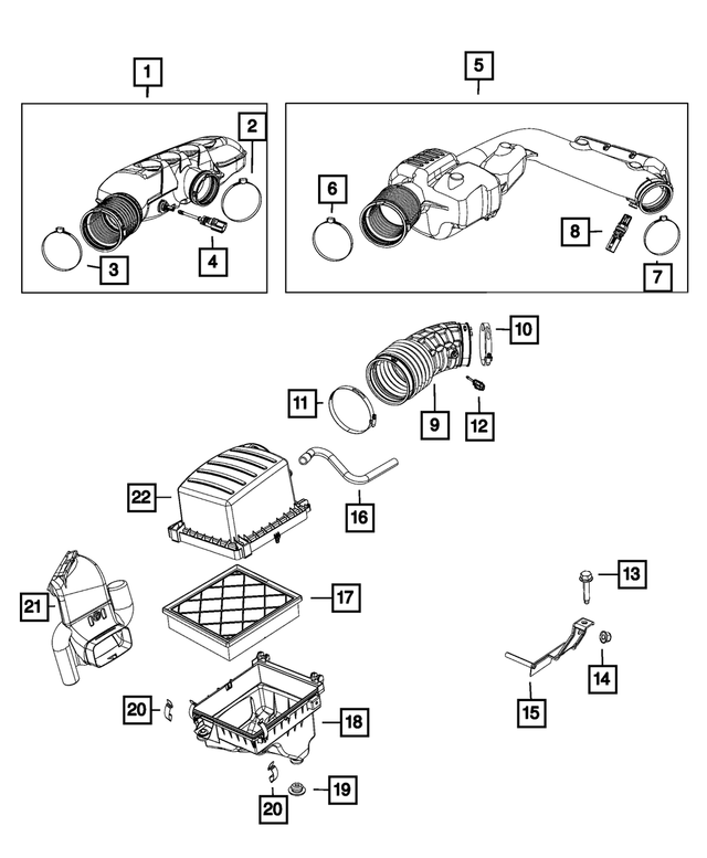 2011-2023 Mopar Make Up Air Hose 68023283AB | Mopar Estores