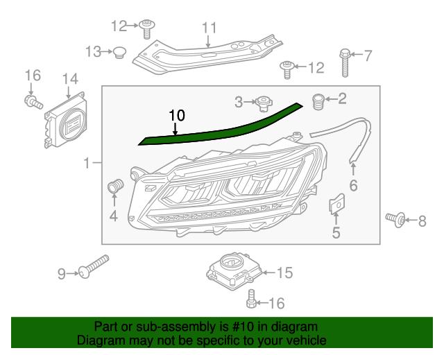 561-998-119 - Frame Trim 2016-2019 Volkswagen Passat | Piazza ...