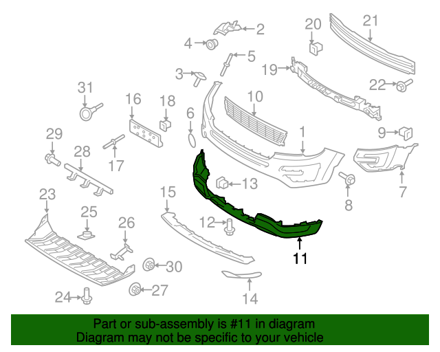 2016-2019 Ford Lower Cover FB5Z-17D957-AC | QuirkParts