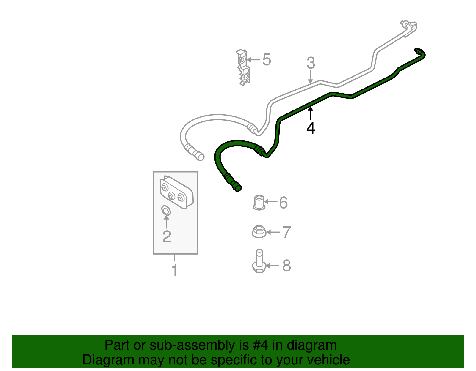 17-22-3-452-397 - Transmission oil cooler line, flow 2006-2010 BMW ...
