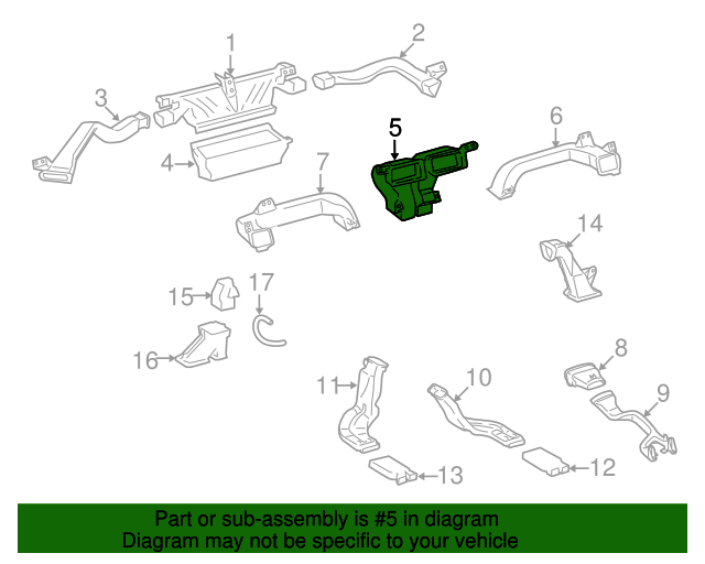 2009-2015 Lexus Heat Duct 55844-53030 | OEM Parts Online