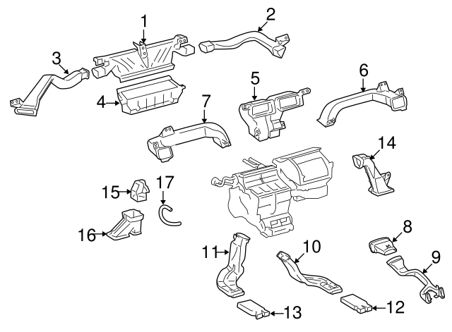 2009-2015 Lexus Heat Duct 55844-53030 | OEM Parts Online