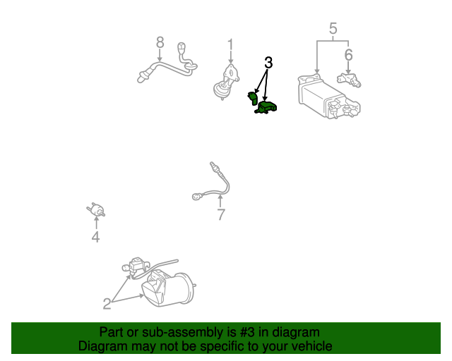 1999-2007 Lexus Vacuum Valve 25860-50121 | OEM Parts Online