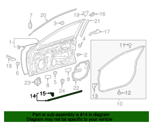 2018-2025 Toyota Camry Lower Weather-Strip 67863-06100 | Toyota Parts ...