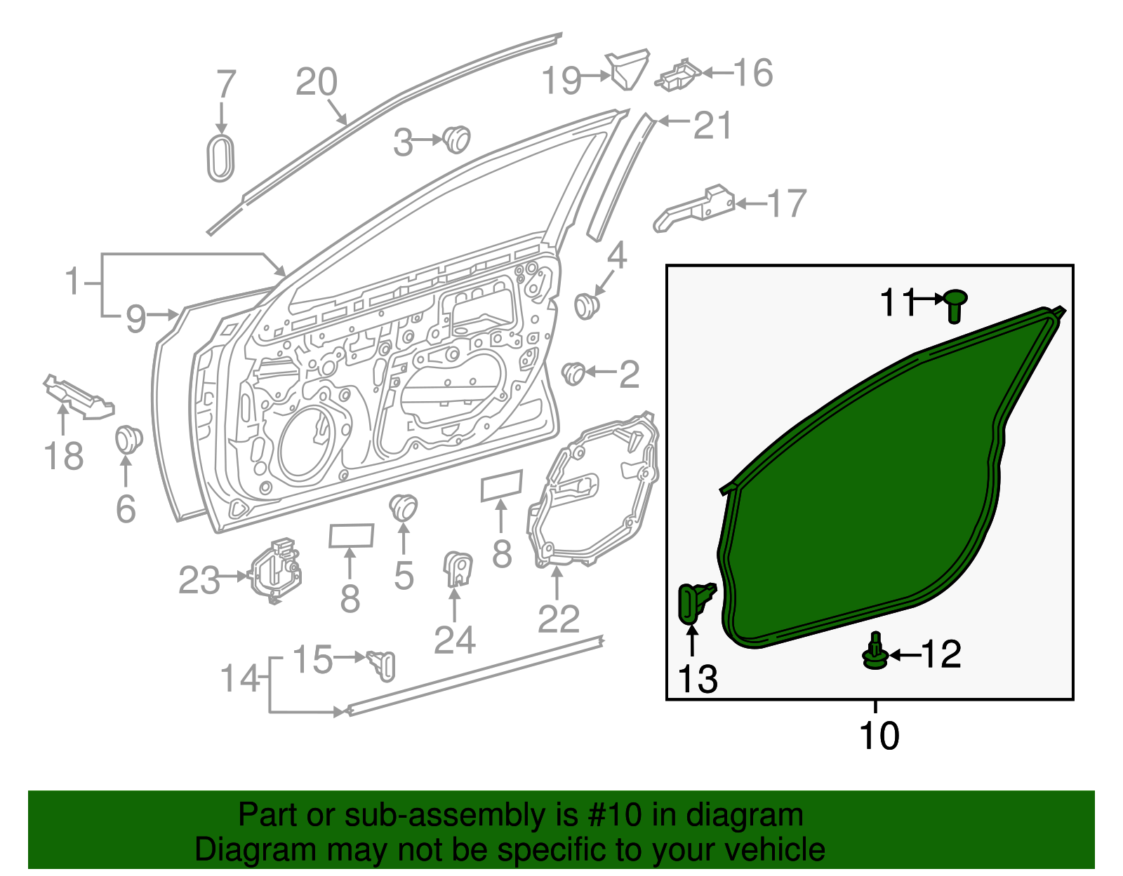 2018-2024 Toyota Camry Surround Weather-Strip 67862-06180 | OEM Parts ...