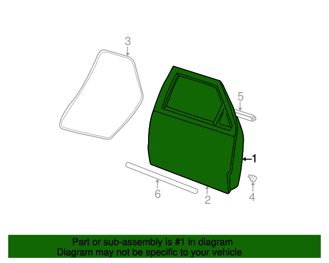 2006-2011 Ford Ranger Door Shell - Passenger Side (RH) 9L5Z-1020124-A ...