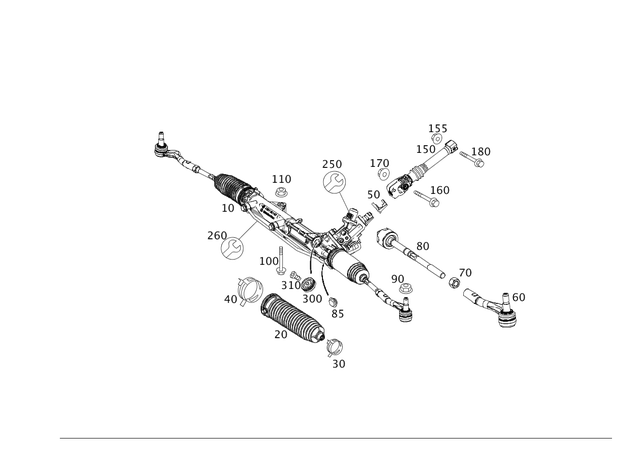 207-460-44-00-80 - Remanufactured Steering Gear Mercedes-Benz USA Parts