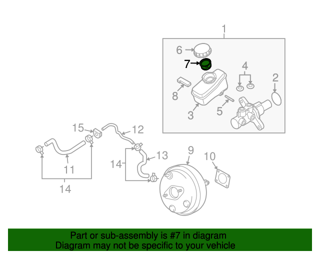 2000-2024 Nissan Brake Master Cylinder Reservoir Strainer 46093-5V200 ...