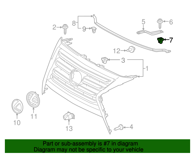 90189-05027 - Grille Bracket Grommet - 2010-2023 Lexus GX460 | My L Parts
