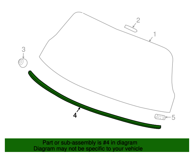 73220-THR-A01 - Molding - 2018-2024 Honda Odyssey | Genuine Honda Parts