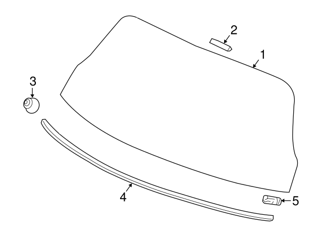 2018-2020 Honda ODYSSEY 5-DOOR Molding, Rear Windshield (Lower) 73220 ...