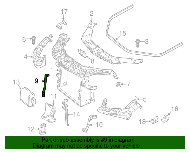 2012-2019 Mercedes-Benz Support Brace 1666263731 | AutoNationParts.com