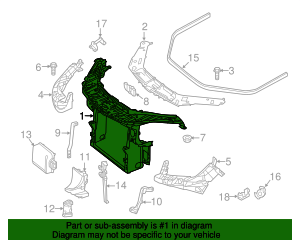166-620-05-34 - Radiator Support - 2012 Mercedes-Benz | BuyMercedesPartsNow