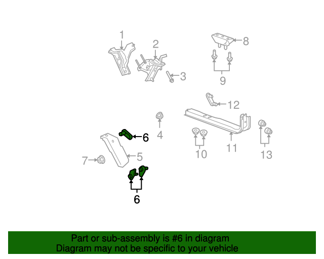 Genuine OEM Ford - Bracket Bolt N807396-S100 | OEM Ford Parts & Accessories