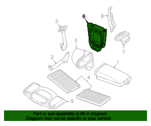 64318386178 - 2002-2008 BMW Air Inlet Duct (64-31-8-386-178) | BMW of ...