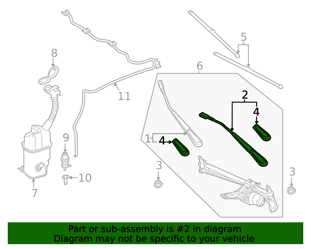 177-820-08-00-64 - Wiper Arm 2019-2023 Mercedes-Benz | Mercedes-Benz ...