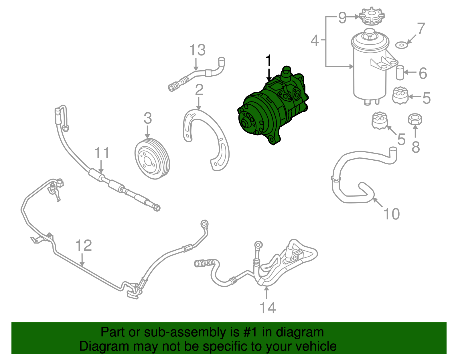 32416796457 - 2008-2019 BMW Power Steering Pump (32-41-6-796-457) | BMW ...