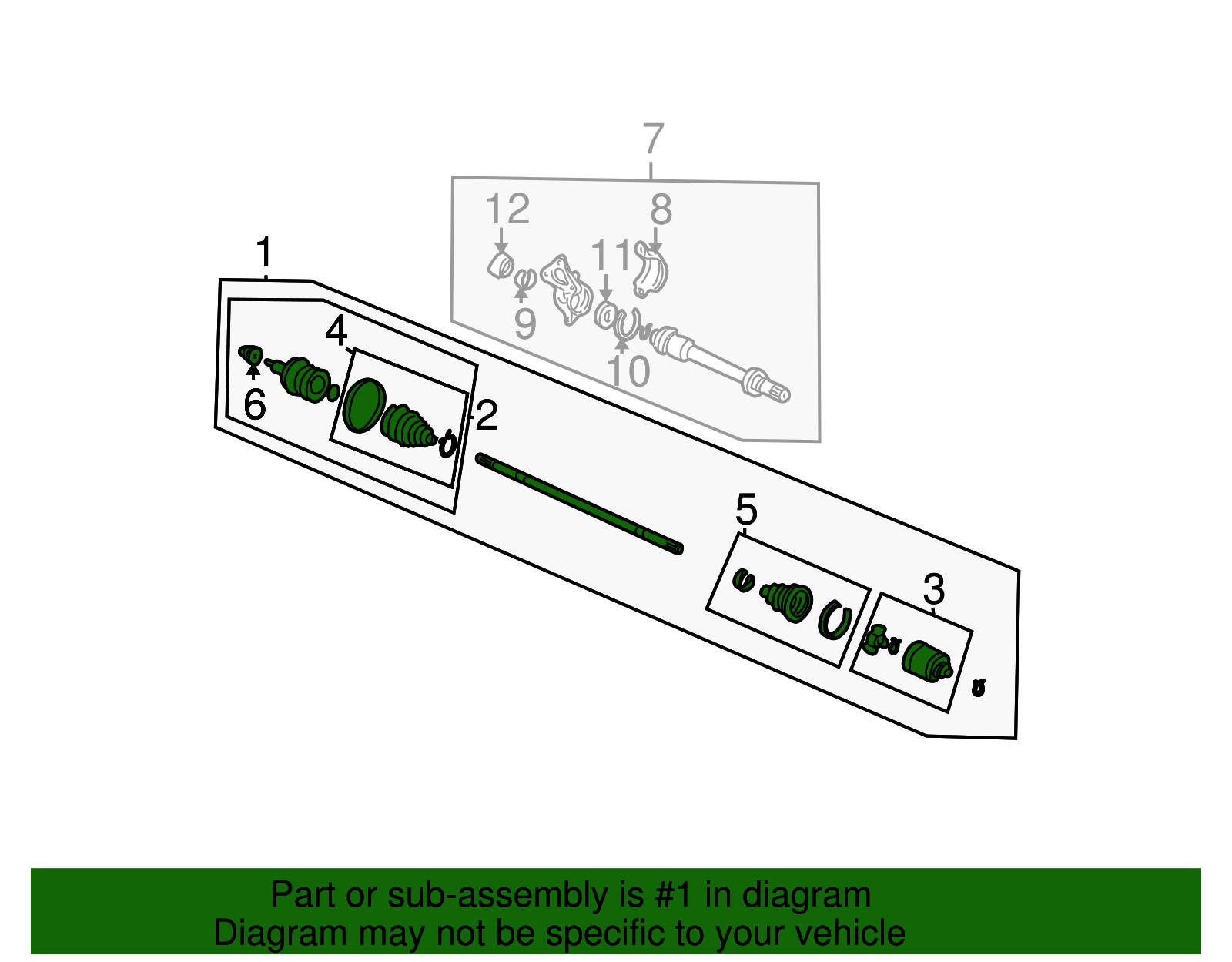 44306-S9V-A51 - 2005 Honda Pilot - Drive Shaft Assembly L | Genuine Honda Parts
