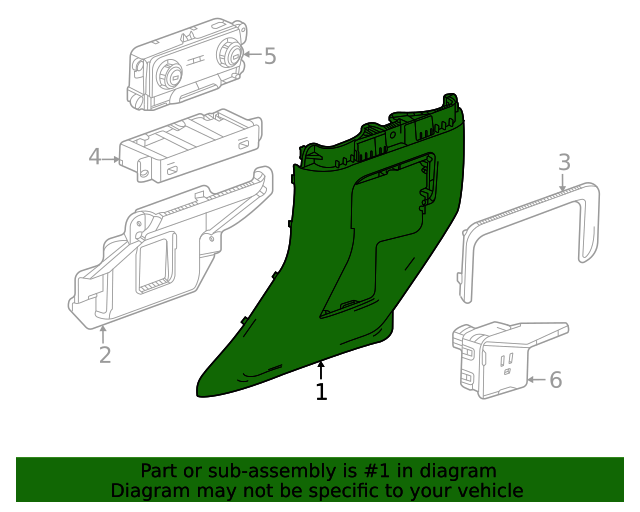 2021-2023 GM Rear Trim 84791115 | GMPartsDirect.com