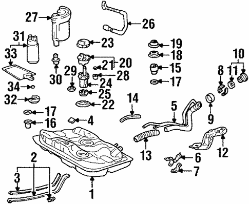 Fuel System Components for 2002 Chevrolet Prizm | Chevrolet Parts Direct