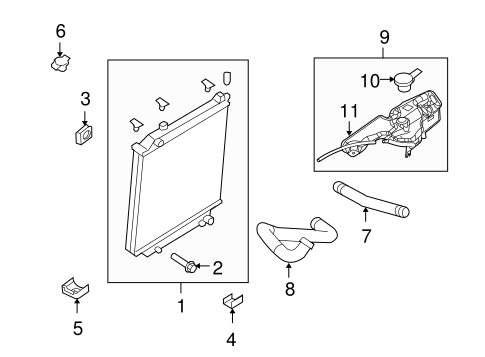 Radiator & Components for 2008 Ford Explorer Sport Trac | Genuine OEM ...