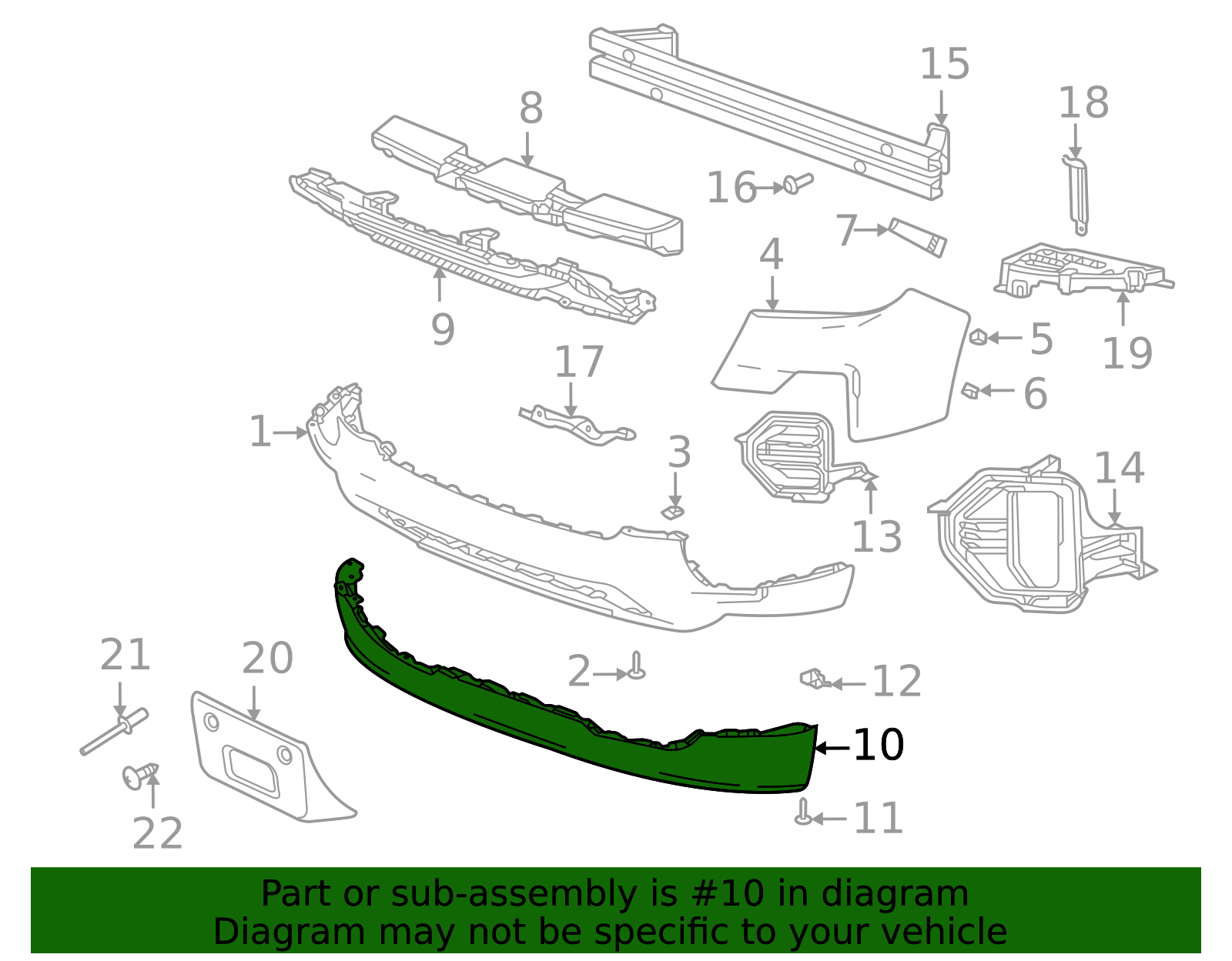 84461448 - Front Bumper Fascia Air Deflector 2021-2022 GMC Canyon | GM ...