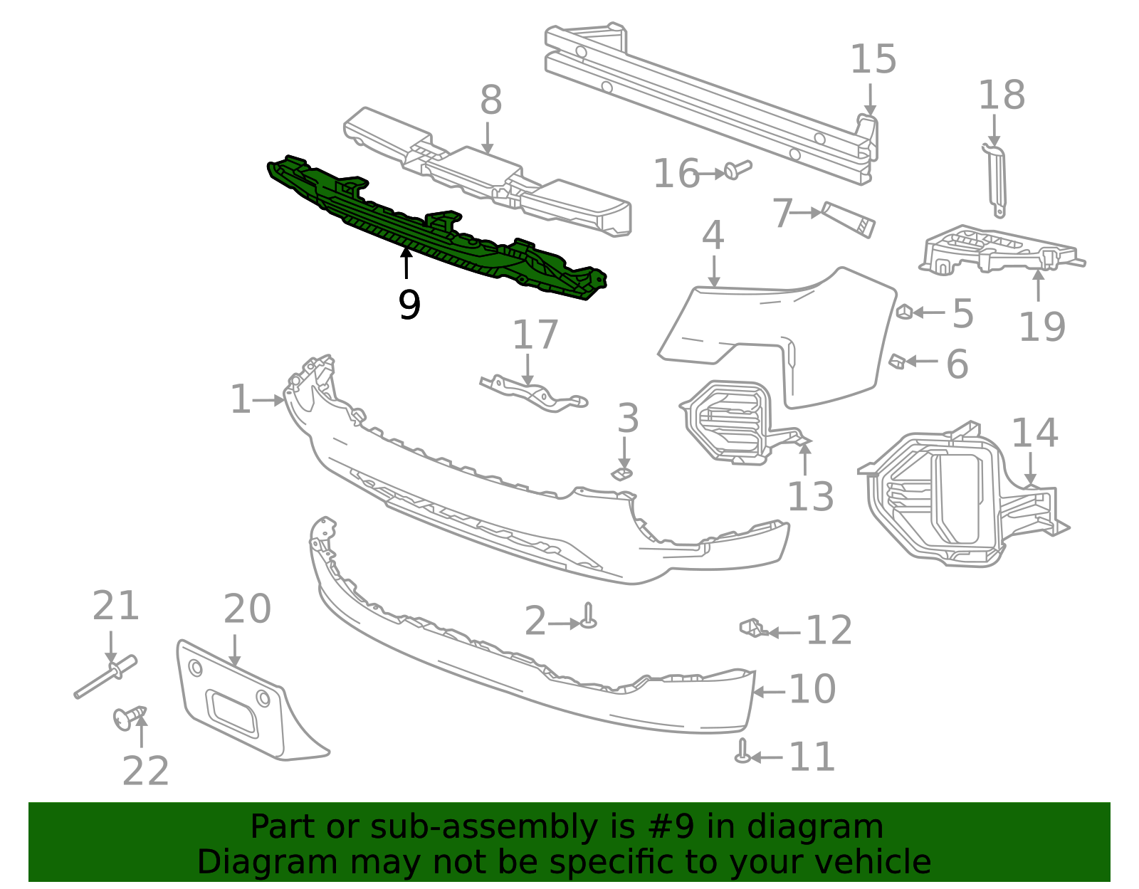 2021-2022 GMC Canyon Front Bumper Fascia Skid Plate 84461457 | Chevy ...