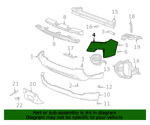 84946943 - Front Bumper Passenger Side Upper Fascia 2021-2022 GMC ...