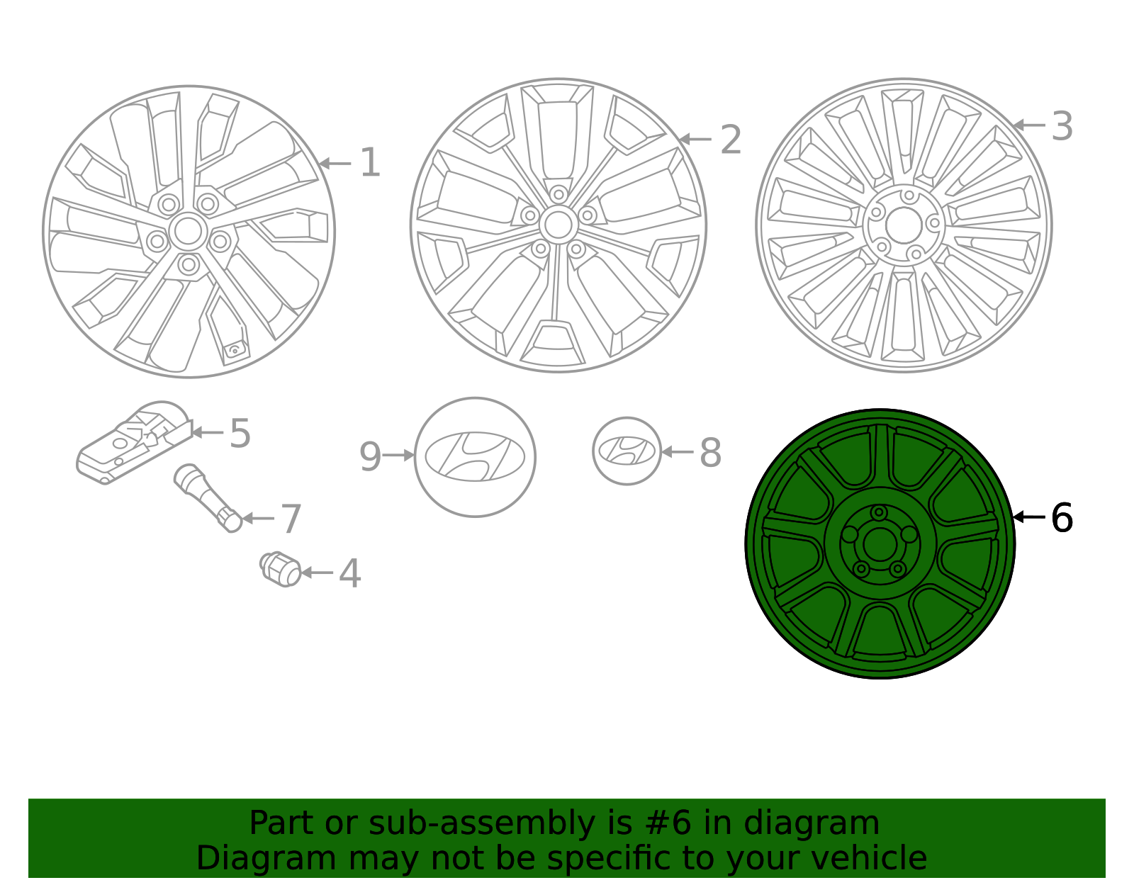Hyundai - 52919-P2200 - Wheel, Spare - 2023-2025 Hyundai | OEM Hyundai ...