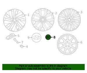 2021-2023 Hyundai Wheel Cap 52960-AB100 | AutoNationParts.com
