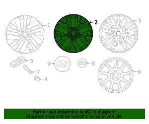 Genuine Wheel, Alloy for 2020-2022 Hyundai Palisade | Part# 52910-S8310 ...