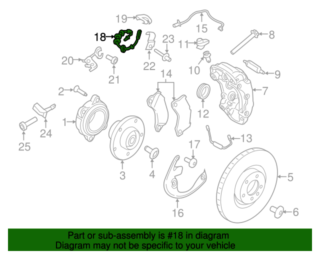 2015-2024 Porsche Macan Brake Hose 95B-611-701-E | Sunset Porsche Parts
