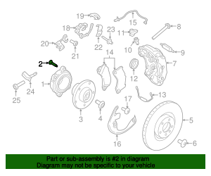 2015-2024 Porsche Macan Bearing Bolt WHT-000-237-B | Sunset Porsche Parts