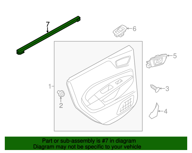 AE8Z-5425860-B 2014-2019 Ford Fiesta Belt Weather-Strip | Fairway Ford ...