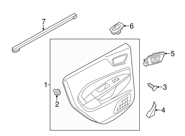 AE8Z-5425860-B 2014-2019 Ford Fiesta Belt Weather-Strip | Fairway Ford ...