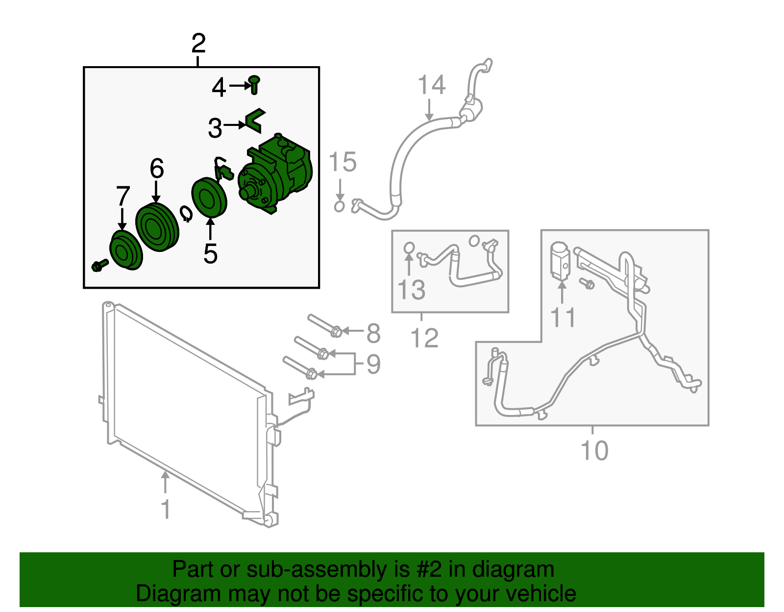 97701-2J100DR - Compressor Assembly 2009 Kia Borrego | Kia.Parts Store